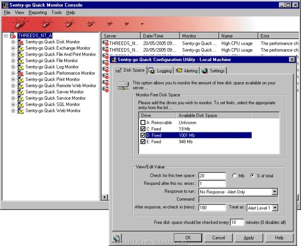 Sentry go Quick Disk Monitor 6 35 Free Download