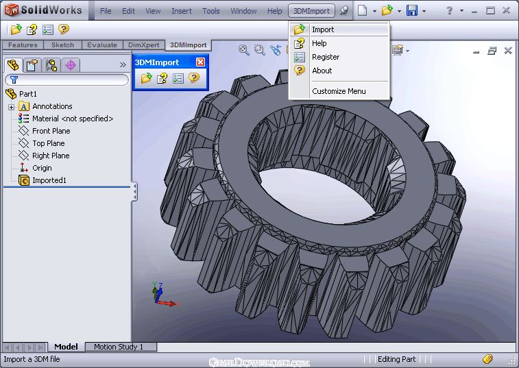 3DM Import For SolidWorks 1 0 Free Download