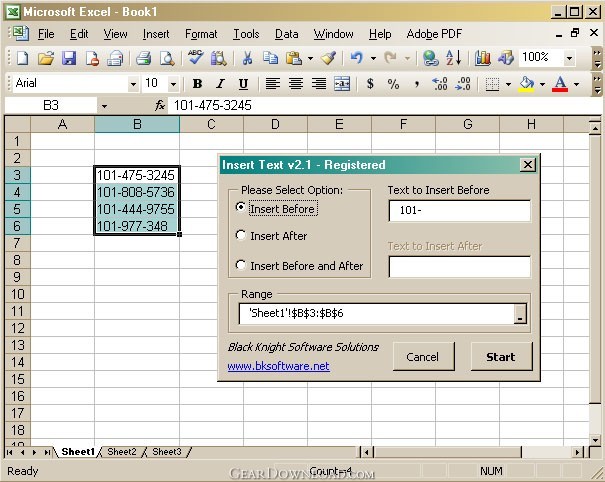 Insert Text For Excel 2 2 Free Download